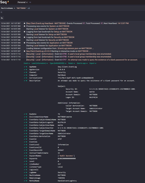 Updating Seq.Client.EventLog for dynamic properties and more! - Matt's ...